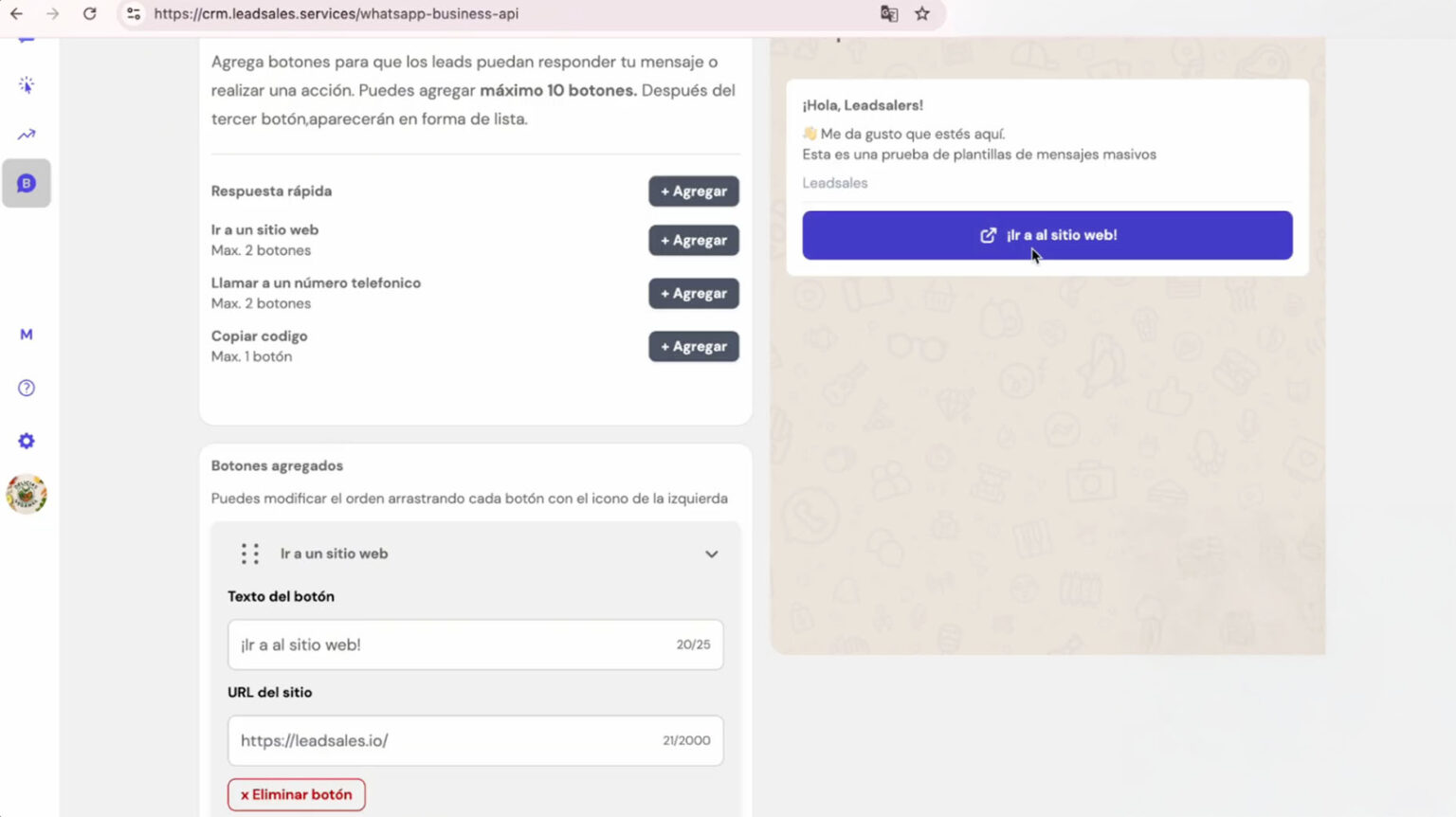 ¿Cómo usar botones en plantillas de WhatsApp API?